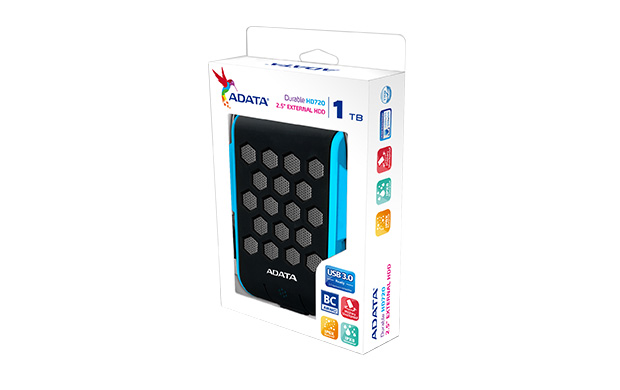 Внешний жесткий диск ADATA HD720 1 ТБ (AHD720-1TU3-CBL), прорезиненный ...